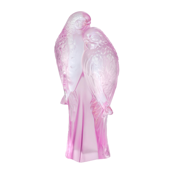 Lalique 2 Parakeets Pink Sculpture – Grayson Living