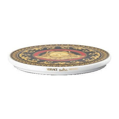 Versace Medusa Red Porcelain Coaster — Grayson Living