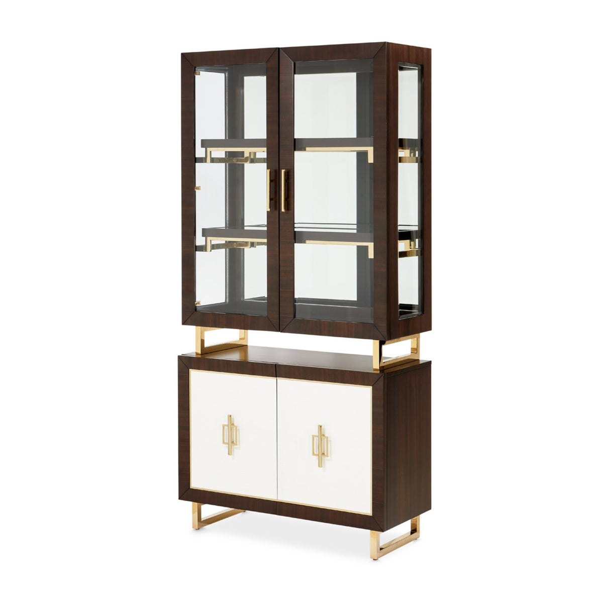 Michael Amini Belmont Place Display Cabinet - Espresso — Grayson Living