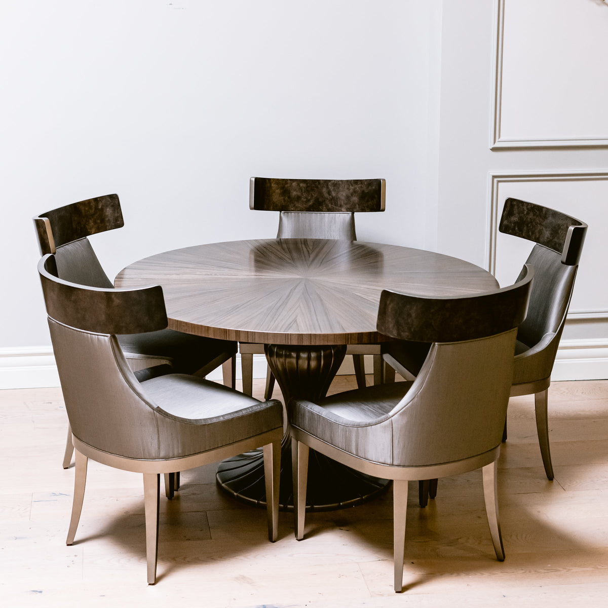 Caracole Round Table Discussion Dining Set Floor Sample — Grayson Living