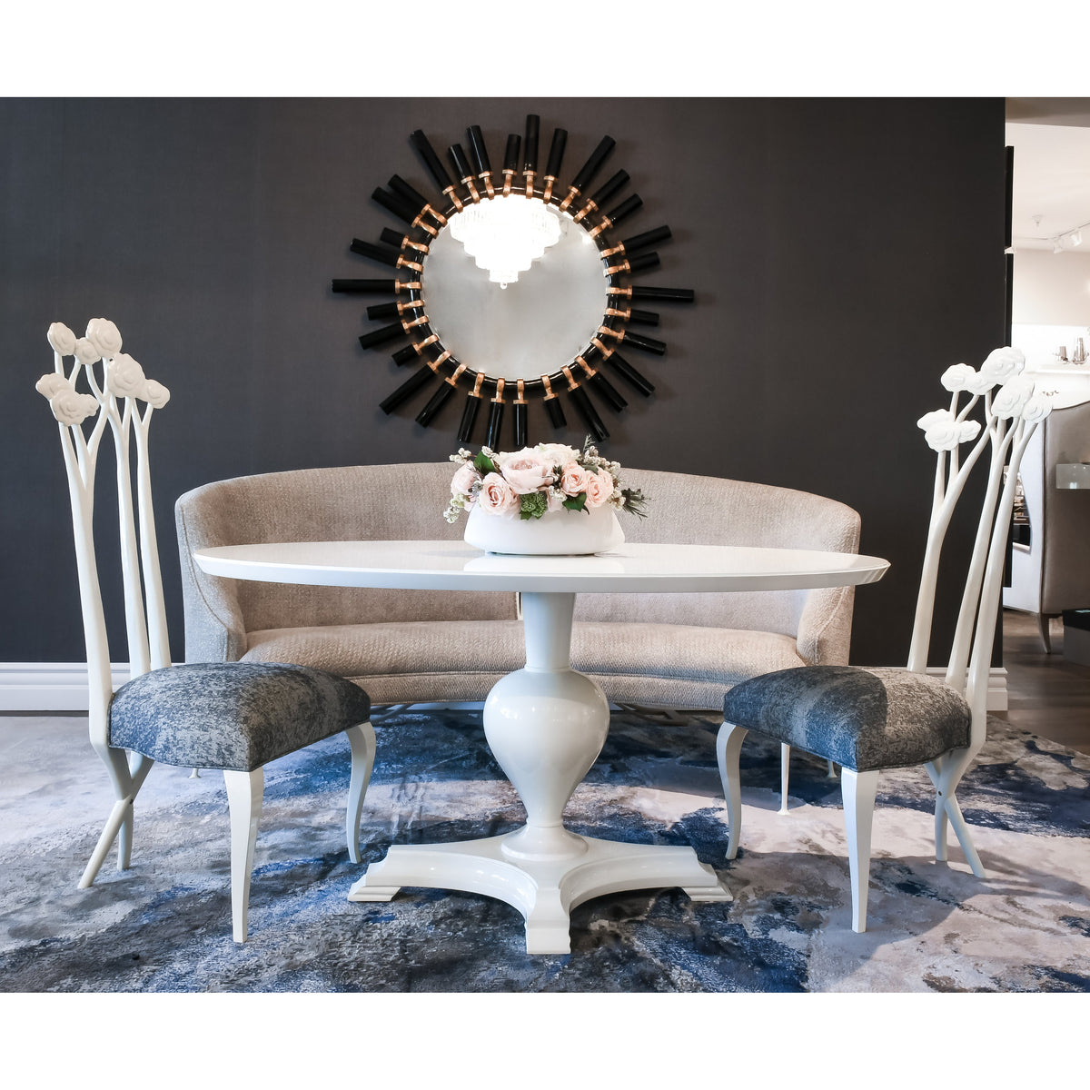 Christopher Guy Dining Table, Sofa + 2 Chairs Set Floor Sample ...