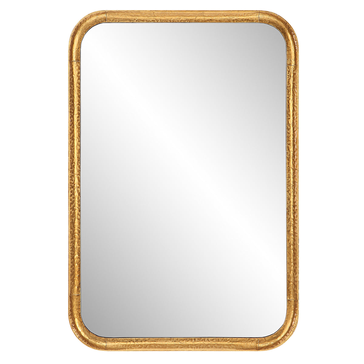Modern Accents Rectangular Hammered Metal Mirror — Grayson Living