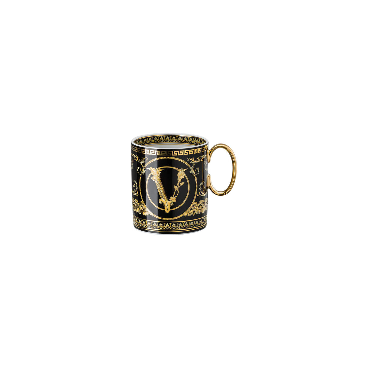 Versace Virtus Gala Mug With Handle - Black — Grayson Living
