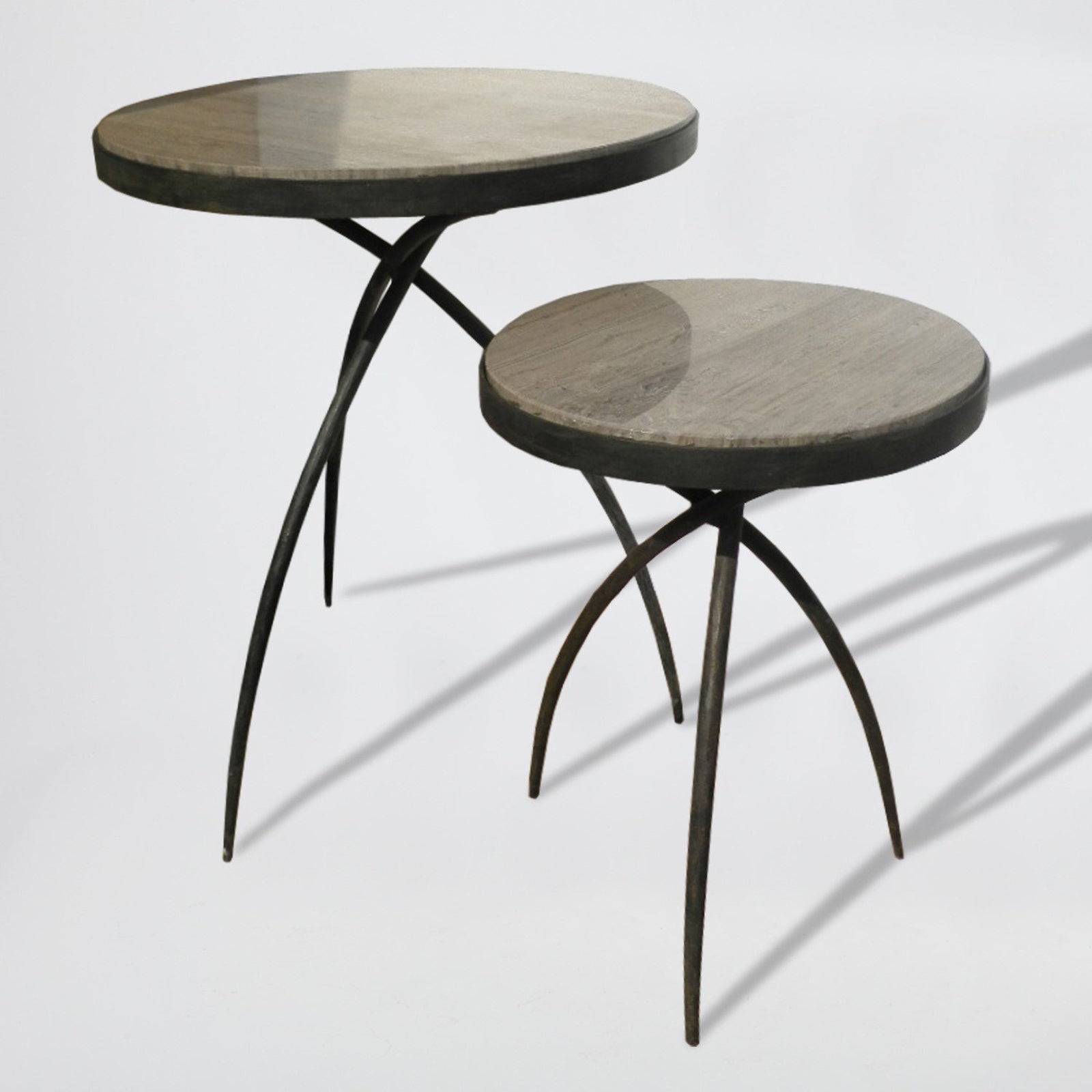 Global Views Tripod Table with Grey Marble Top – Grayson Living
