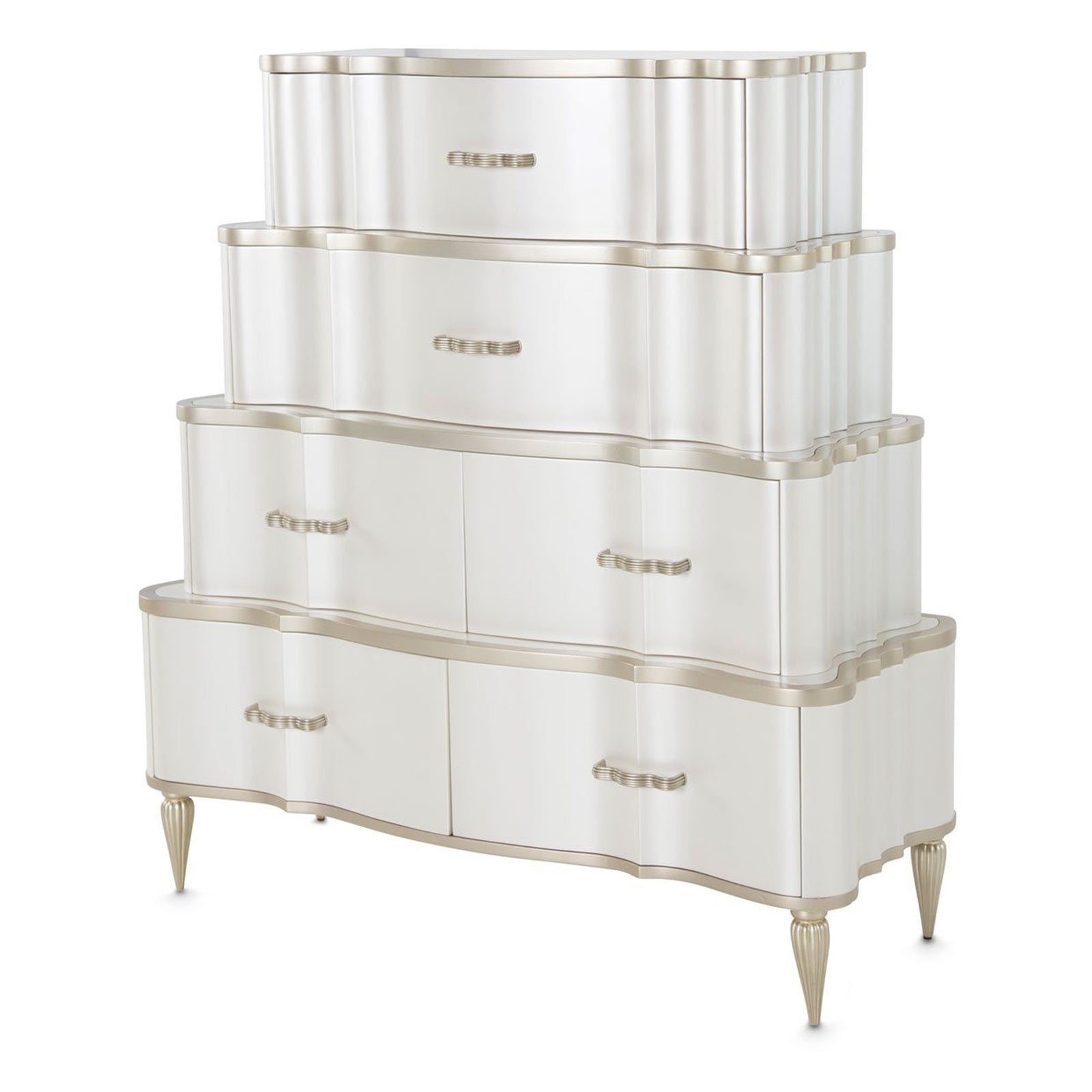 Michael Amini London Place Tiered 6 Drawer Storage Cabinets Chest ...